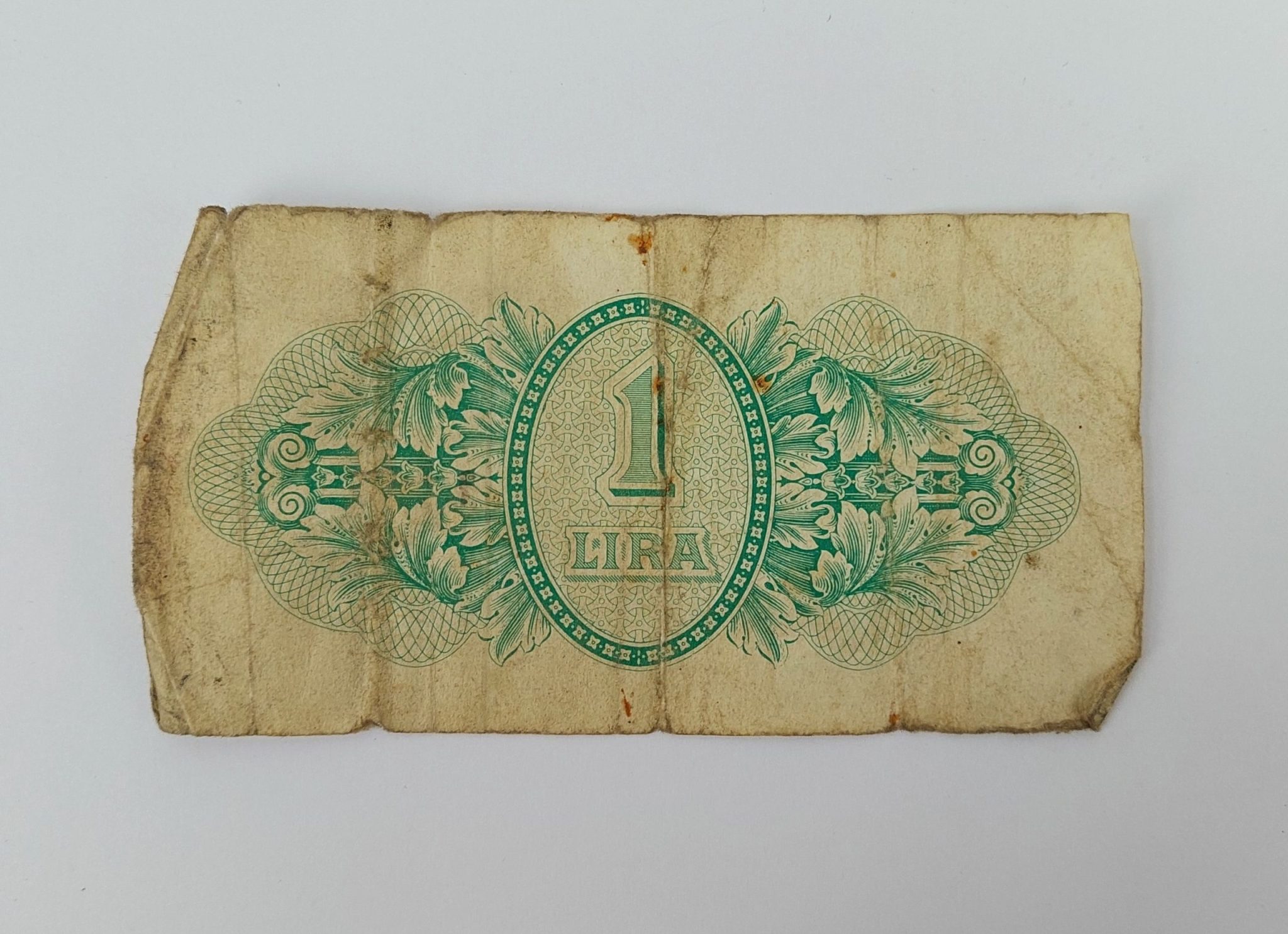 WW2 Libya Military Authority in Tripolitania One Lira Banknote c1943 ...