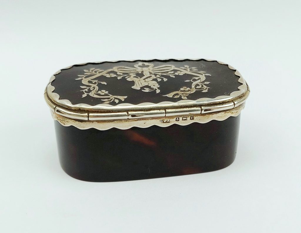 c1908 Silver & Tortoise Shell Box - Gibraltar Maritime Antiques ...
