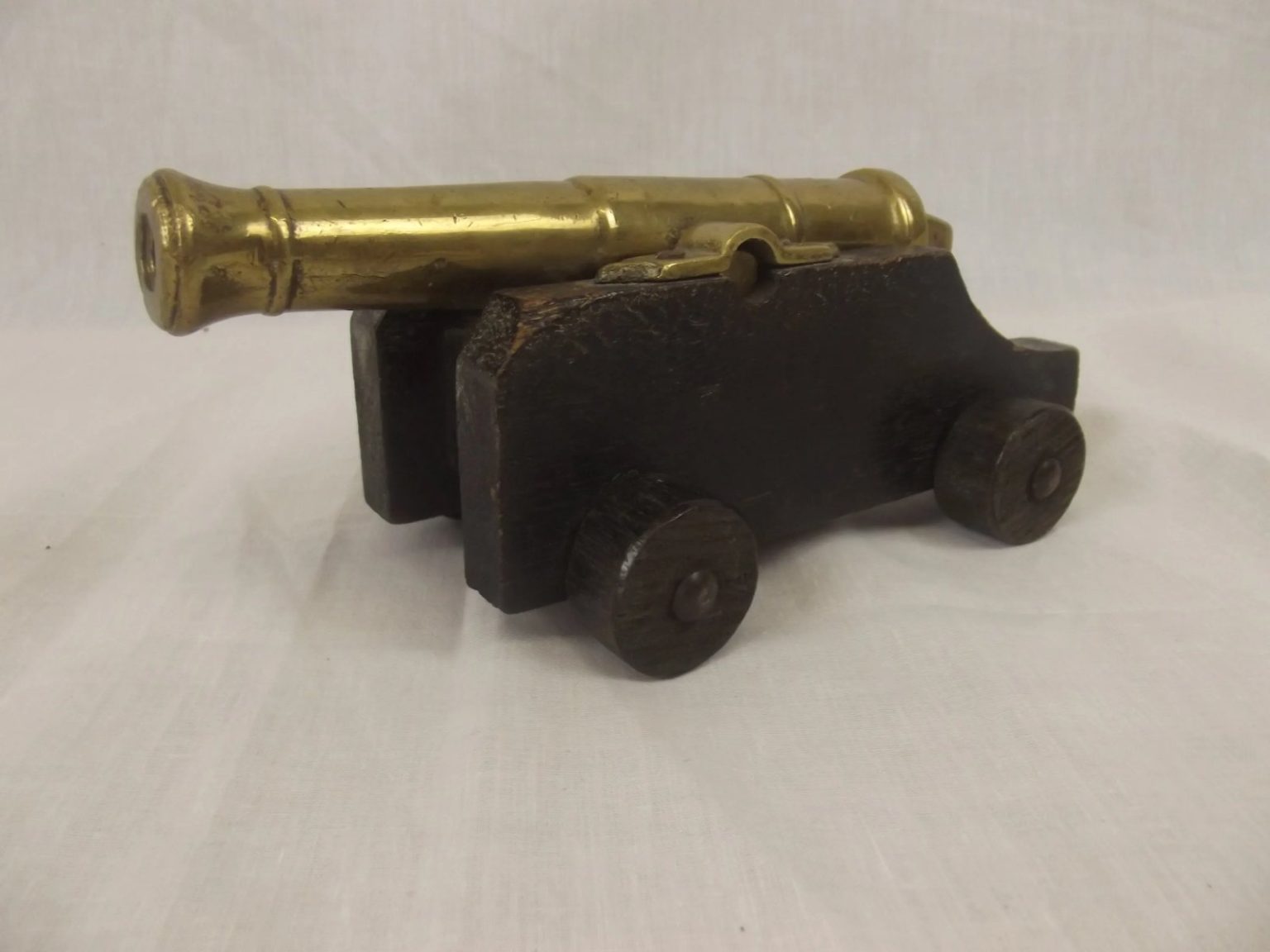 Victorian/Edwardian Bronze Miniature Signalling Cannon On Truck ...