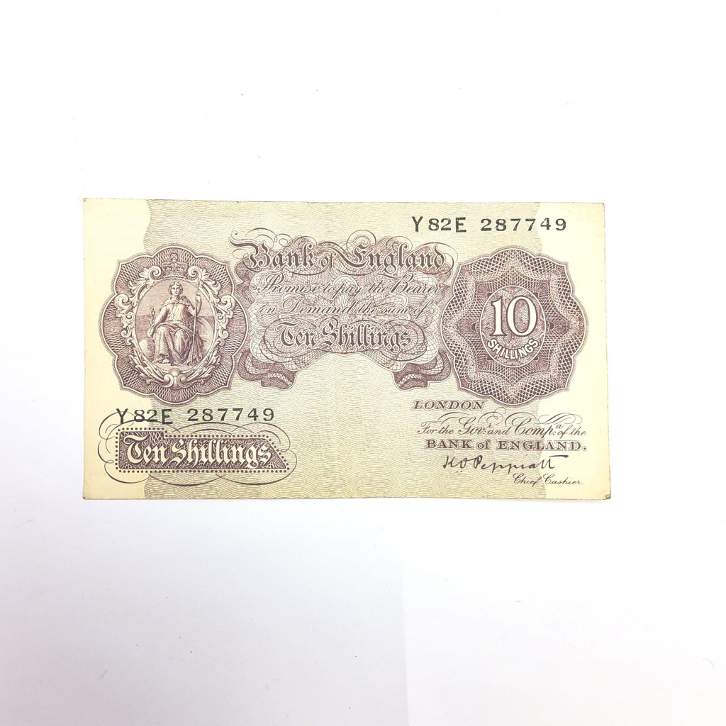 Y Series Peppiatt Ten Shilling Note - Gibraltar Maritime Antiques ...