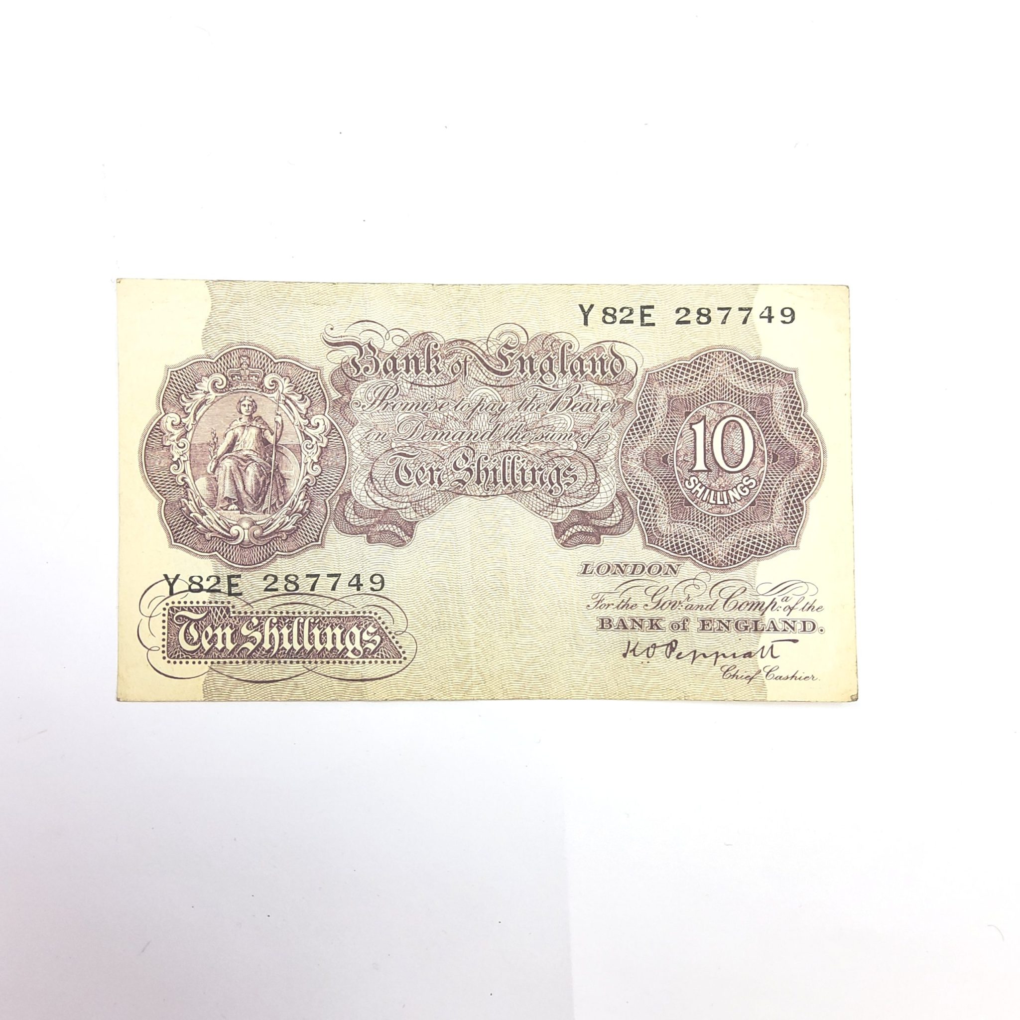 Y Series Peppiatt Ten Shilling Note - Gibraltar Maritime Antiques ...