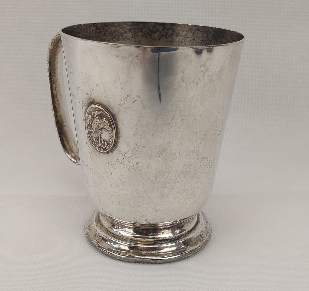 1958 Atom Bomb Test HMS Resolution Christmas Island Silver Plated ...