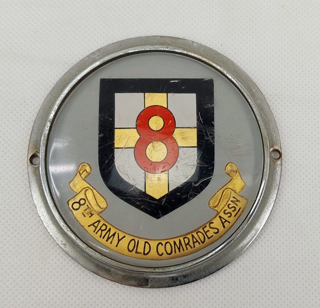 8th Army Old Comrades Association Car Badge - Gibraltar Maritime ...