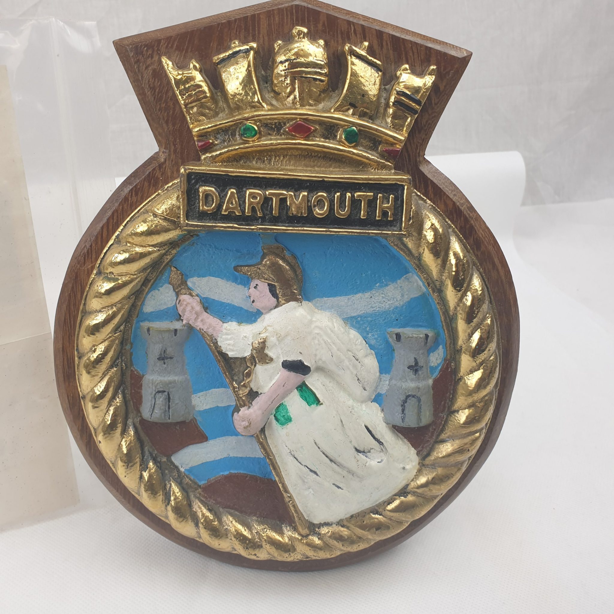 Bridge Door Badge Of 1911 Light Cruiser HMS Dartmouth - Gibraltar ...