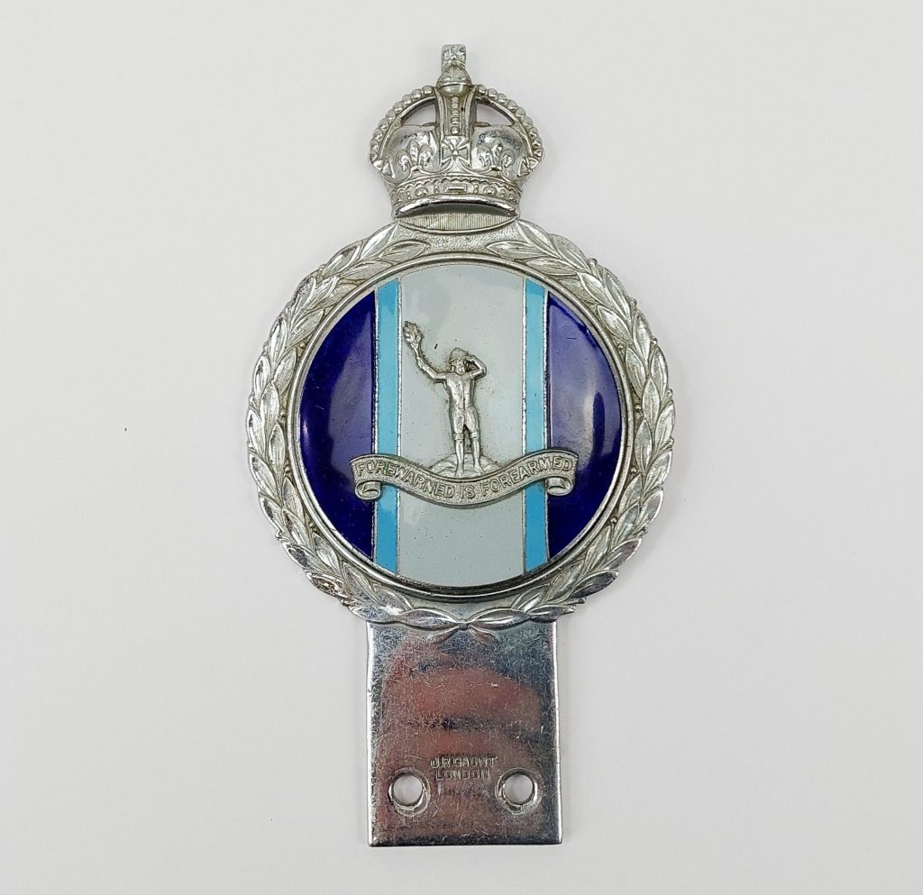 Kings Crown Enamelled Royal Observer Corp Car Badge By Gaunt #2 ...