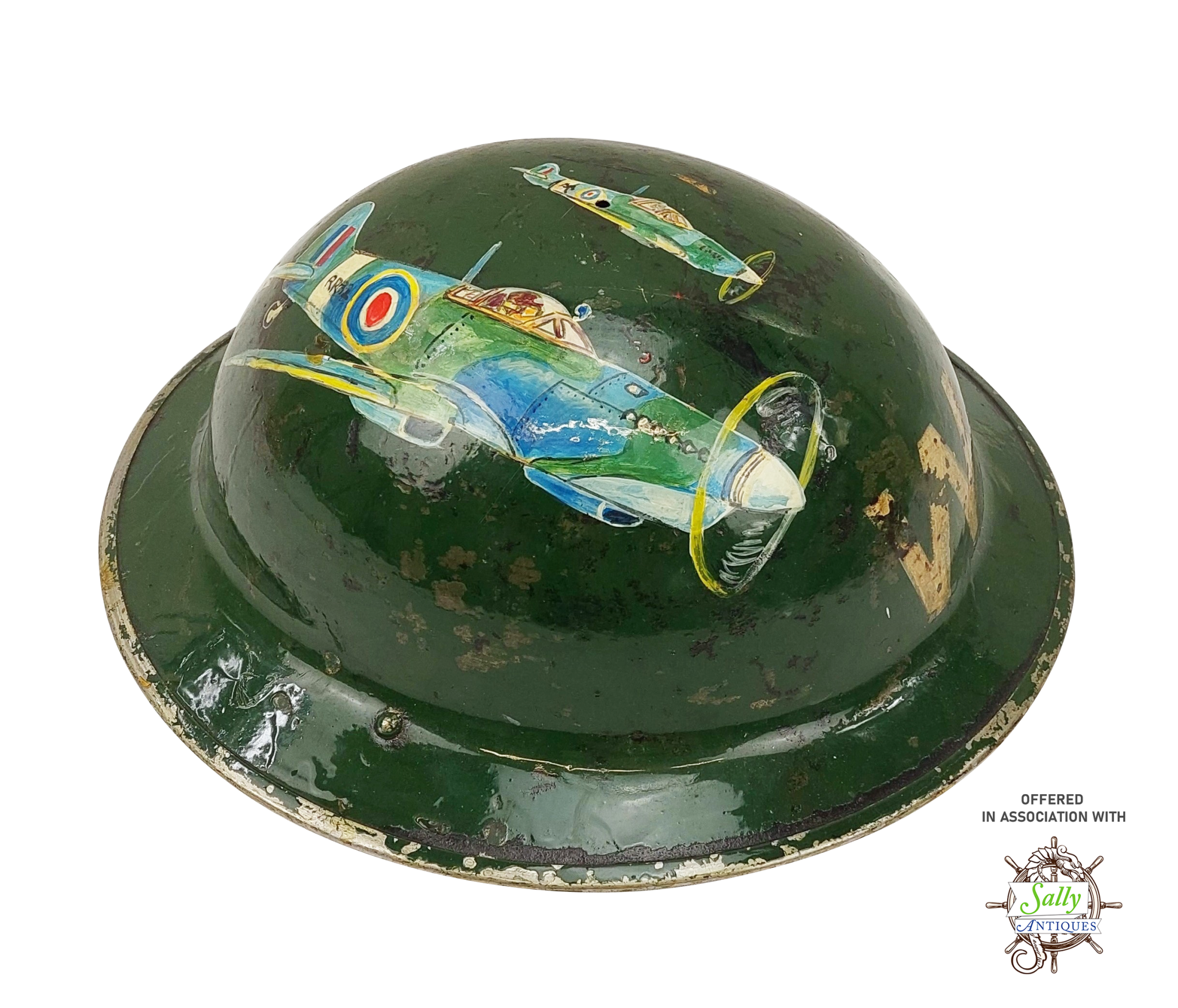 WW2 Air Raid Wardens Brodie Helmet Shell Crafted with Spitfires ...