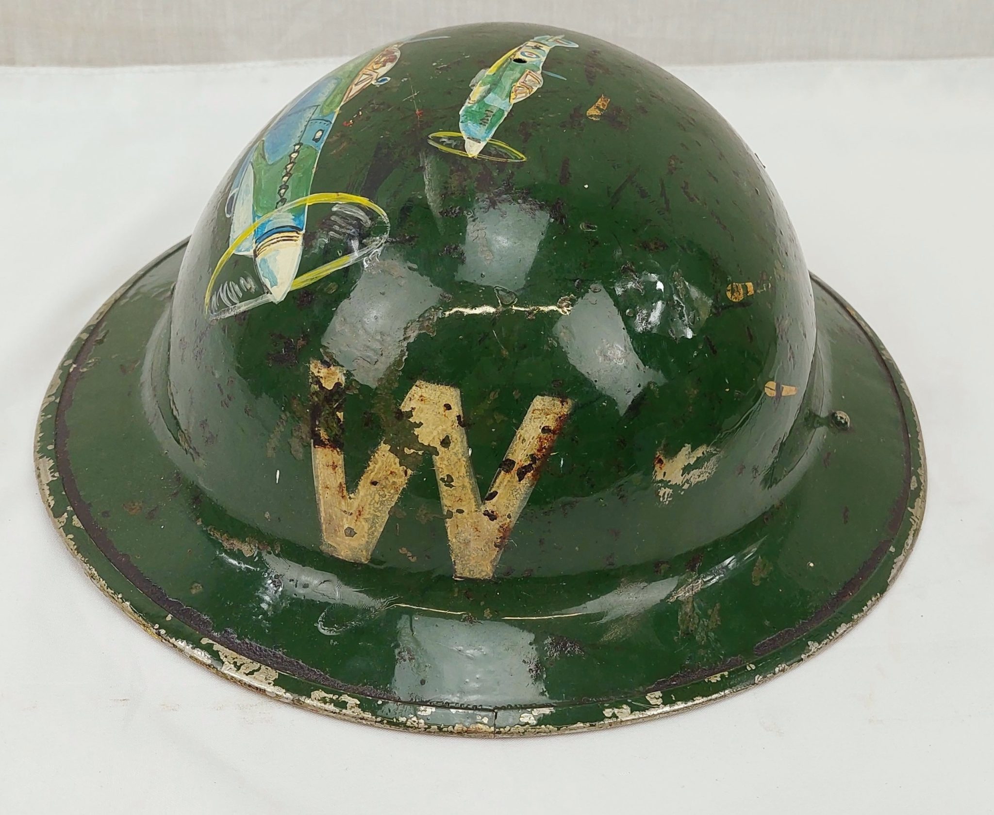 WW2 Air Raid Wardens Brodie Helmet Shell Crafted with Spitfires ...