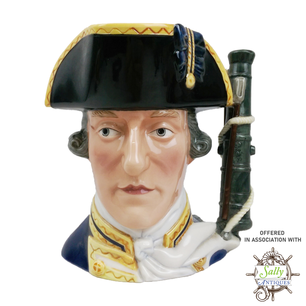 Admiral Lord Hood Large Porcelain Character Jug – Franklin Mint ...