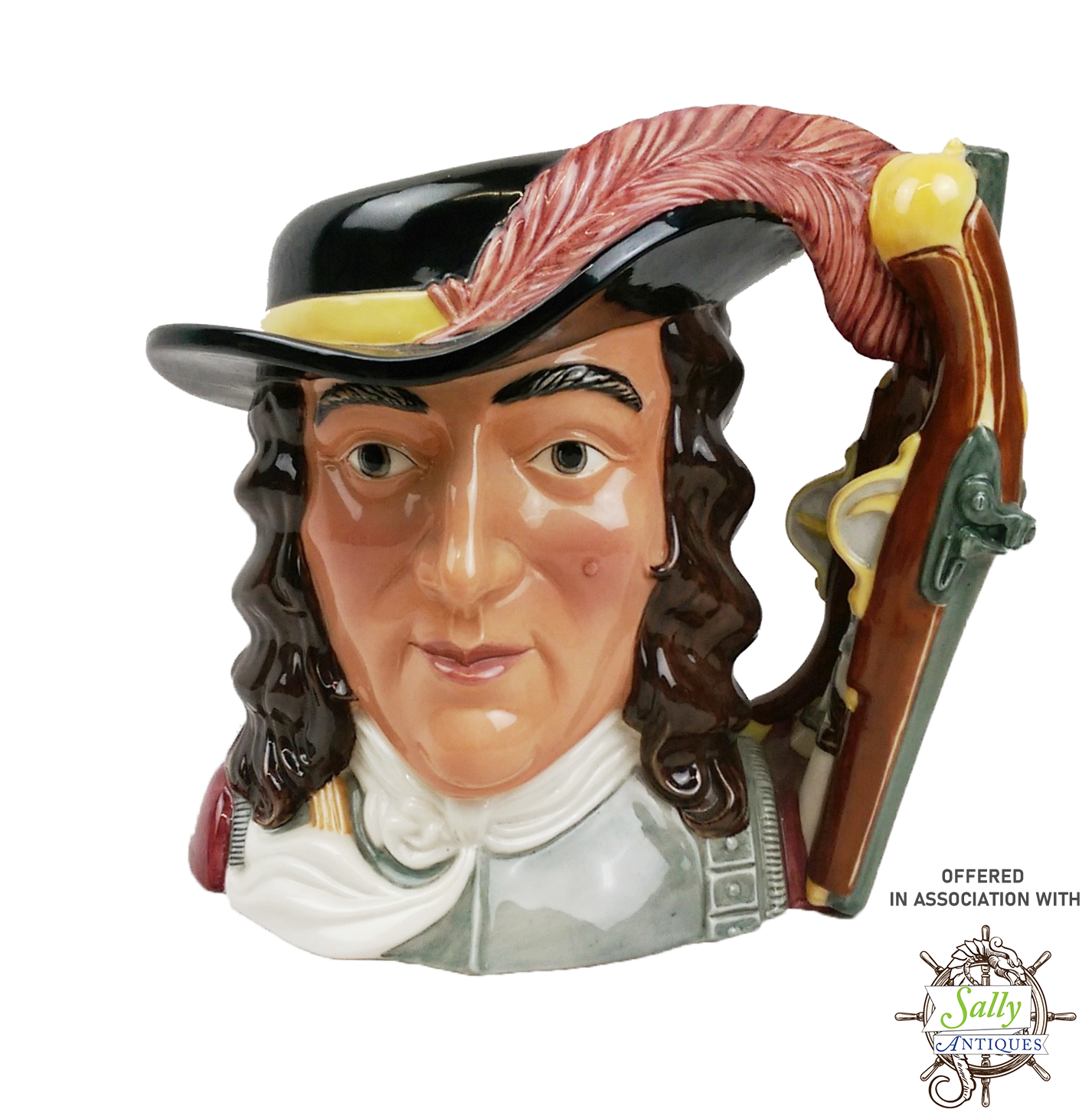 Admiral Benbow Large Porcelain Character Jug - Franklin Mint Maritime ...