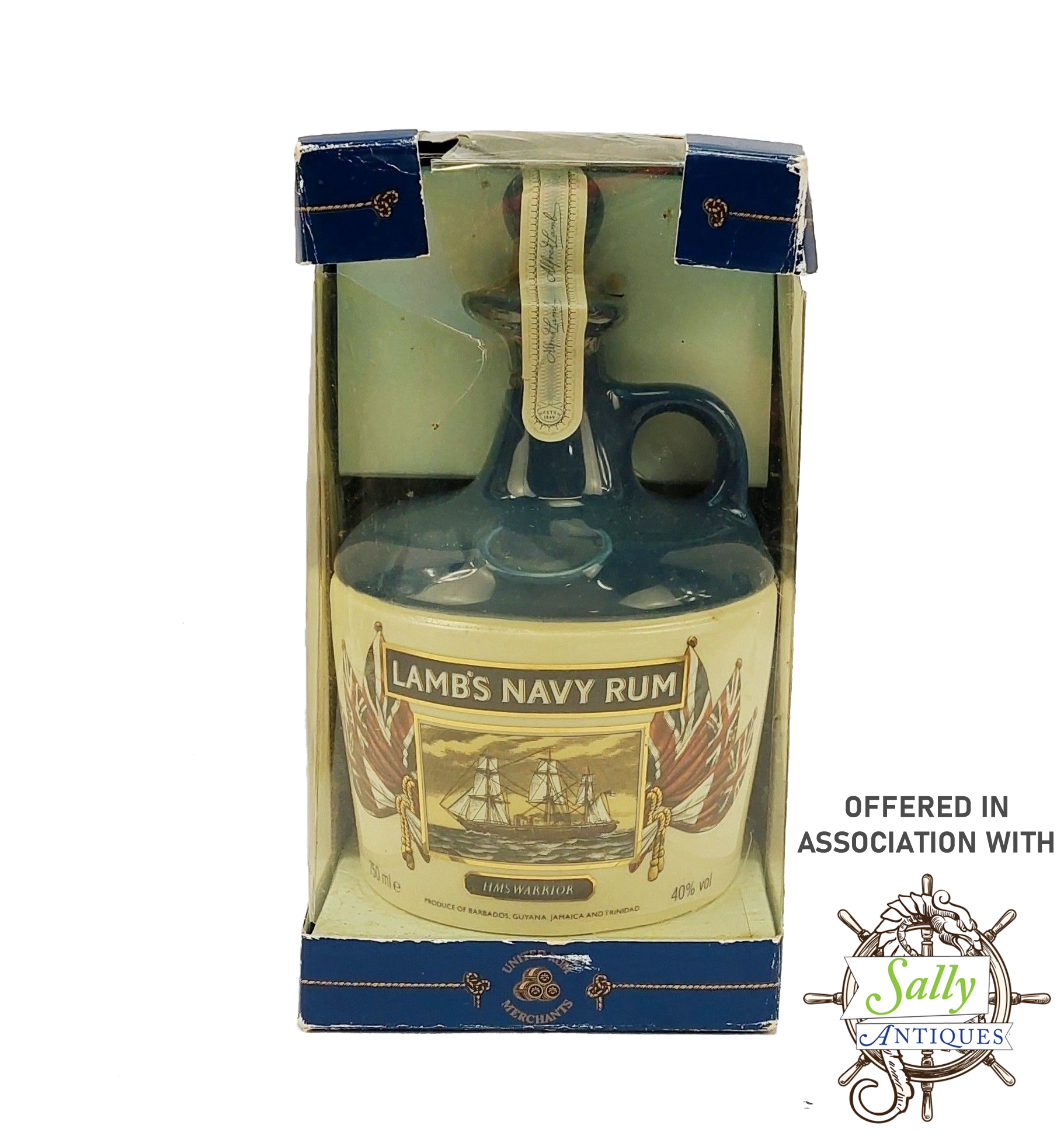 c.1980s Lamb’s Navy Rum 'HMS Warrior' Flagon – Unopened: Collectible ...