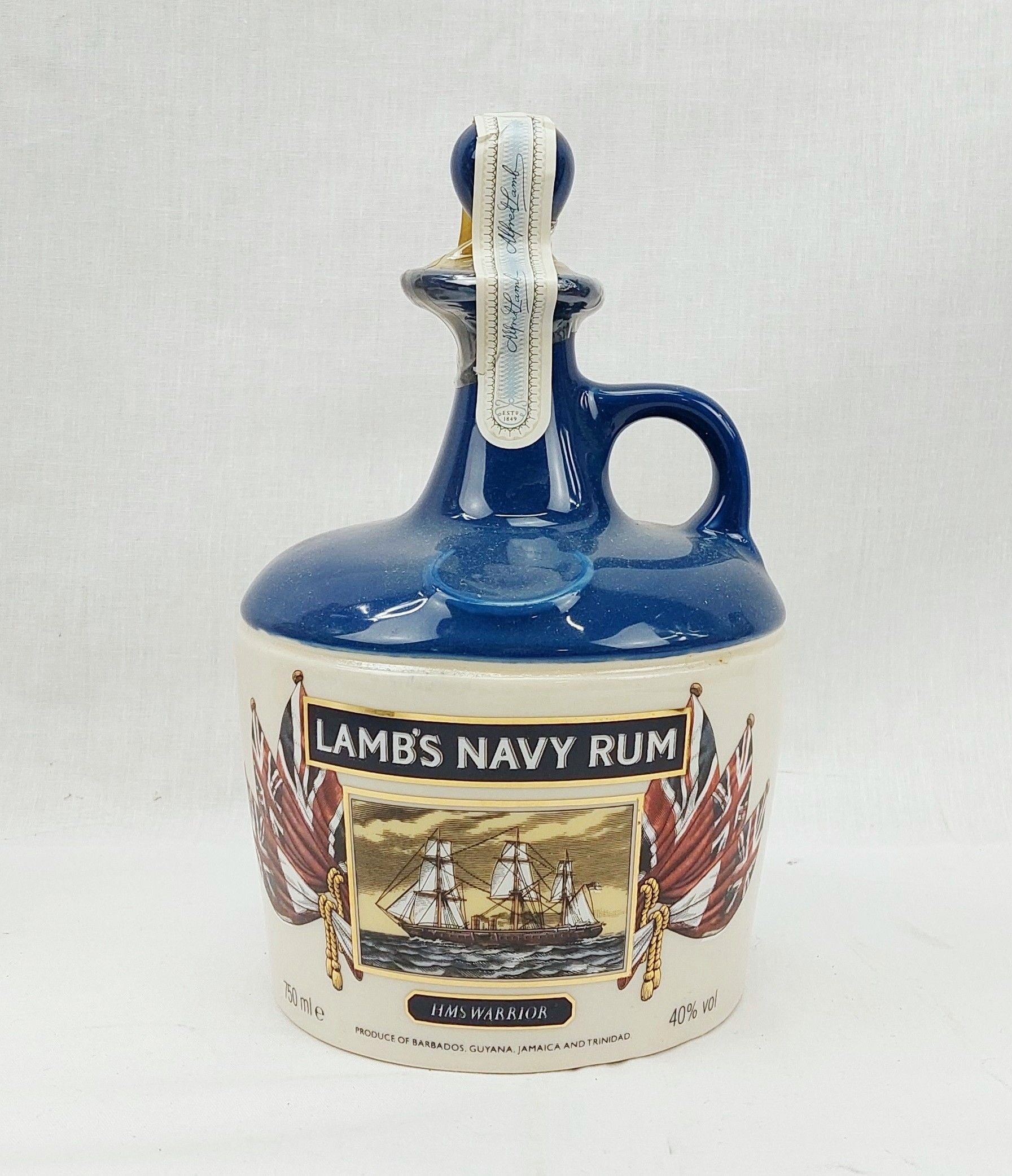 c.1980s Lamb’s Navy Rum 'HMS Warrior' Flagon – Unopened: Collectible ...