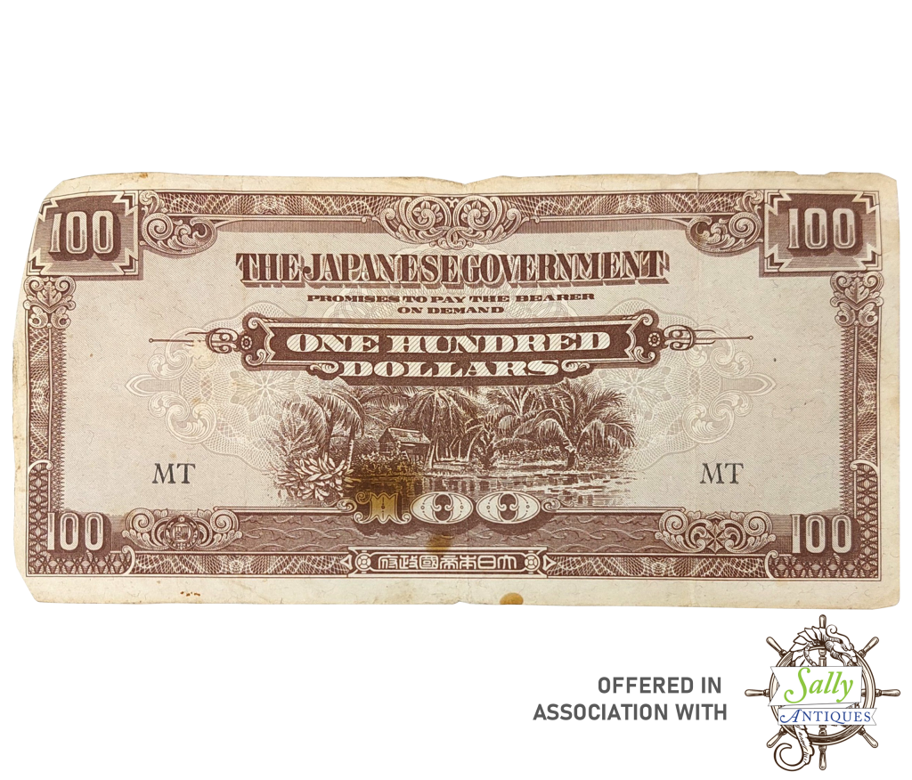 WW2 Japanese Occupation Malaya Banana Money One Hundred Dollars ...